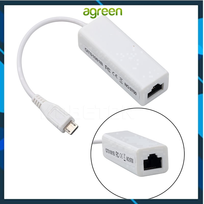 AG Micro USB 2.0 to RJ45 Converter Mini Ethernet LAN Network Adapter ...