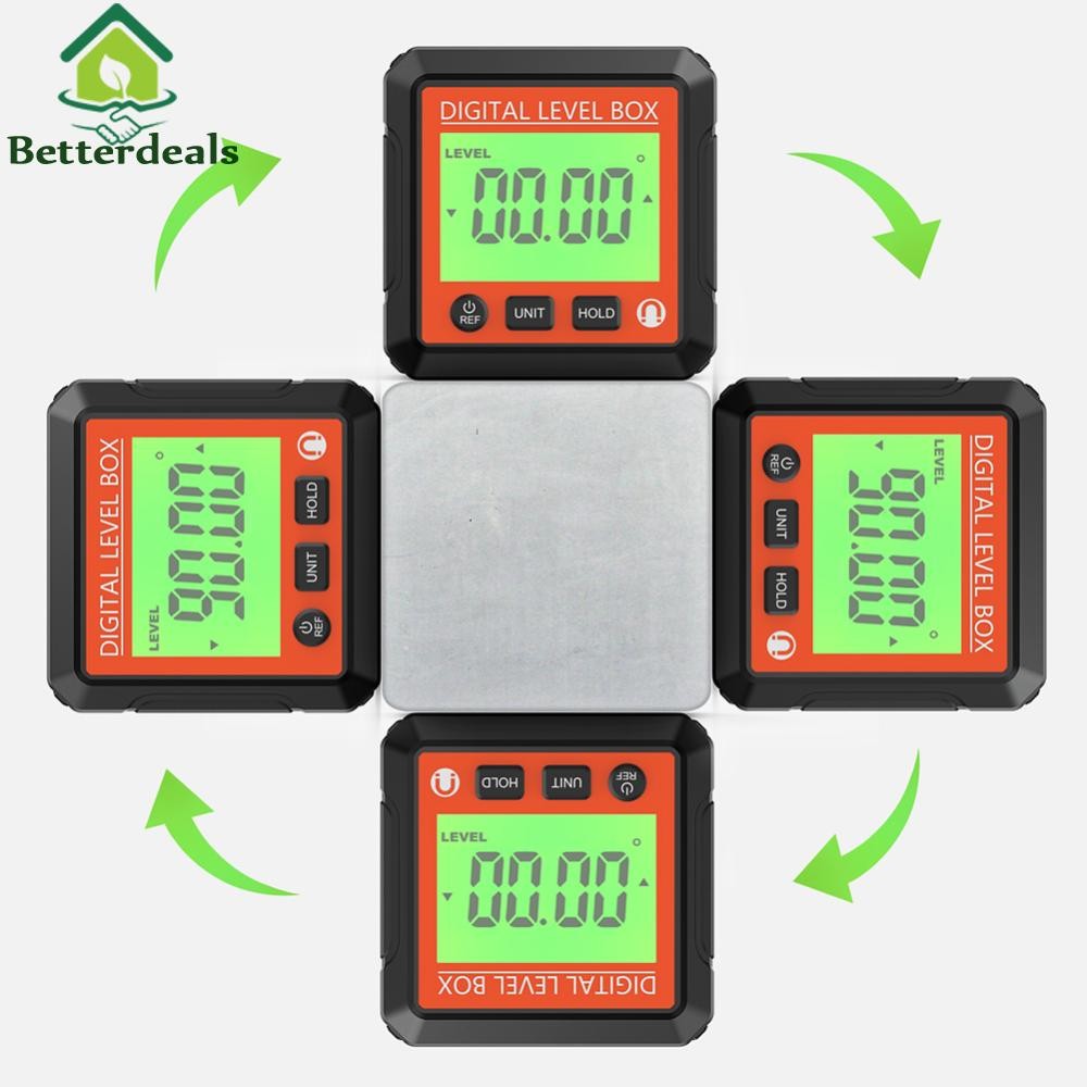 Digital Angle Protractor Inclinometer Magnetic 90 Degree Ruler Level ...