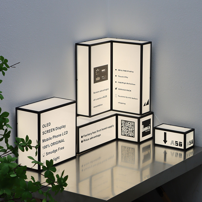 Customized Signboard Light Box L-Shaped Corner Acrylic Light Box Whole ...