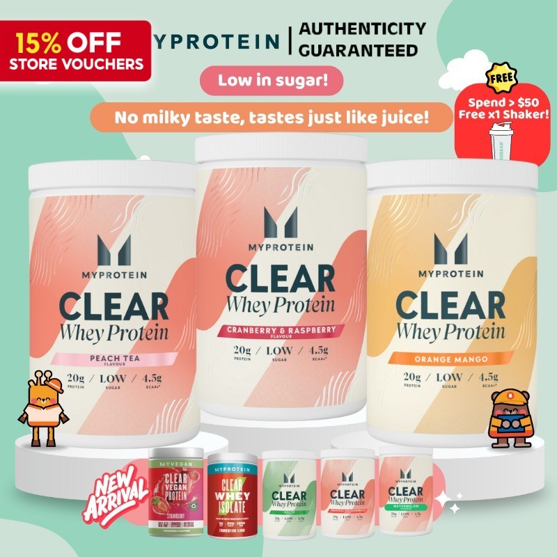 Myprotein Clear Whey Isolate Powder, Clear Soy Protein Fruity Flavour ...