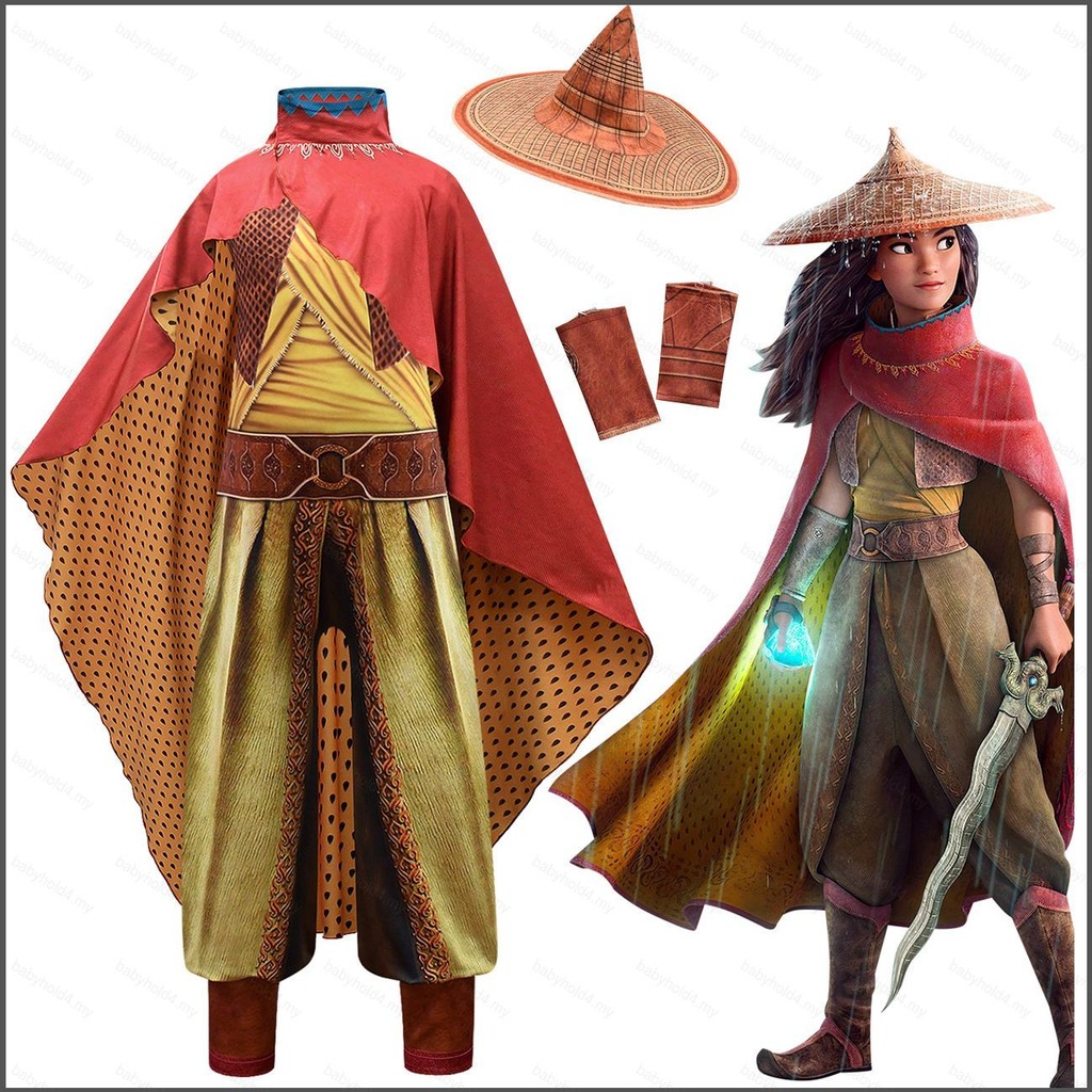 DSN Raya and The Last Dragon Cosplay Costume Set Raya Princess Children ...