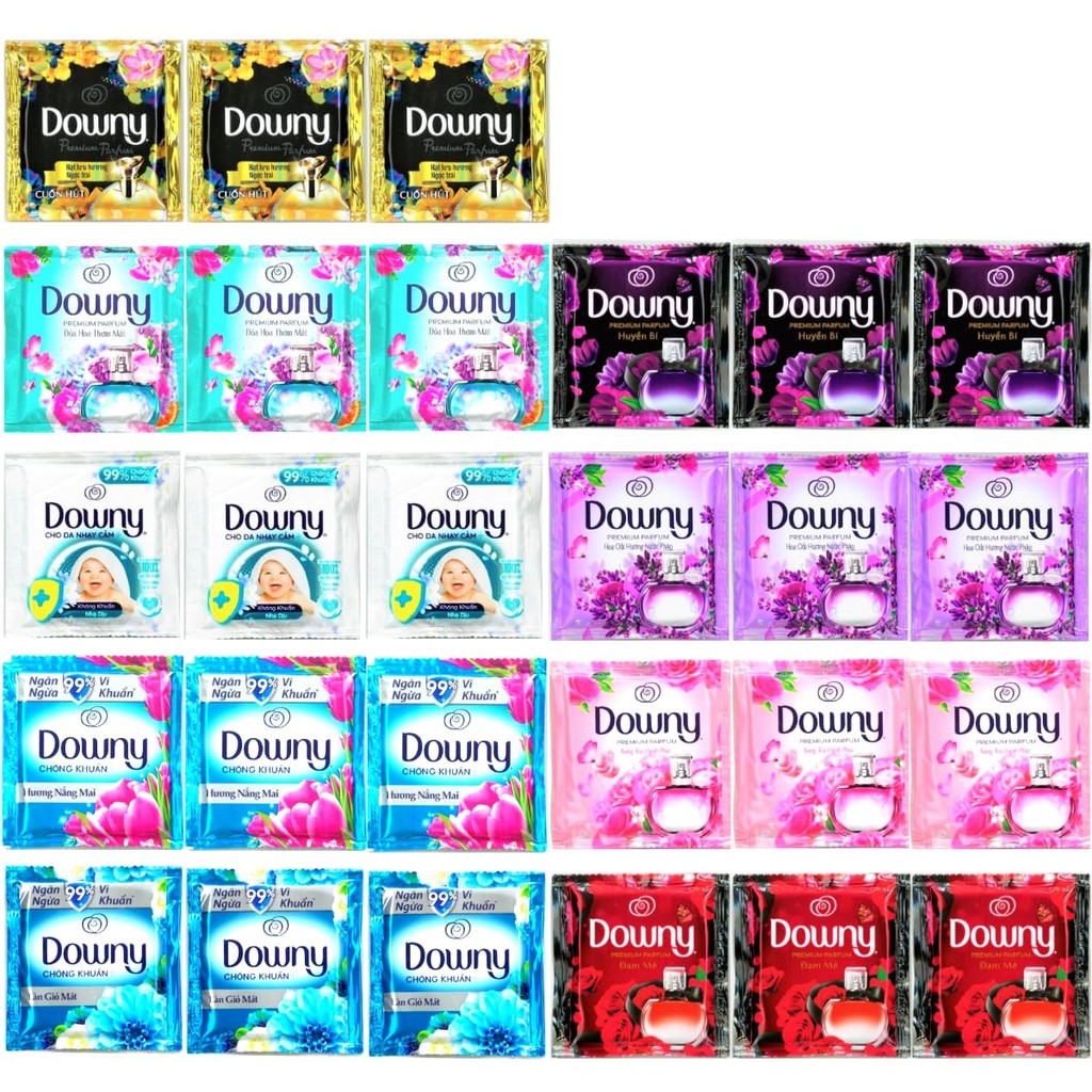 Downy Fabric Softener Sample Set, 9 Types, 27 Packs, Asian Downy ...