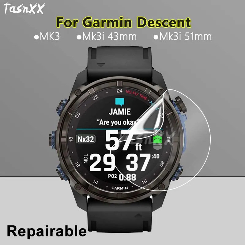 3Pcs For Garmin Descent MK3 MK3i 43mm 51mm SmartWatch Clear Ultra Slim ...