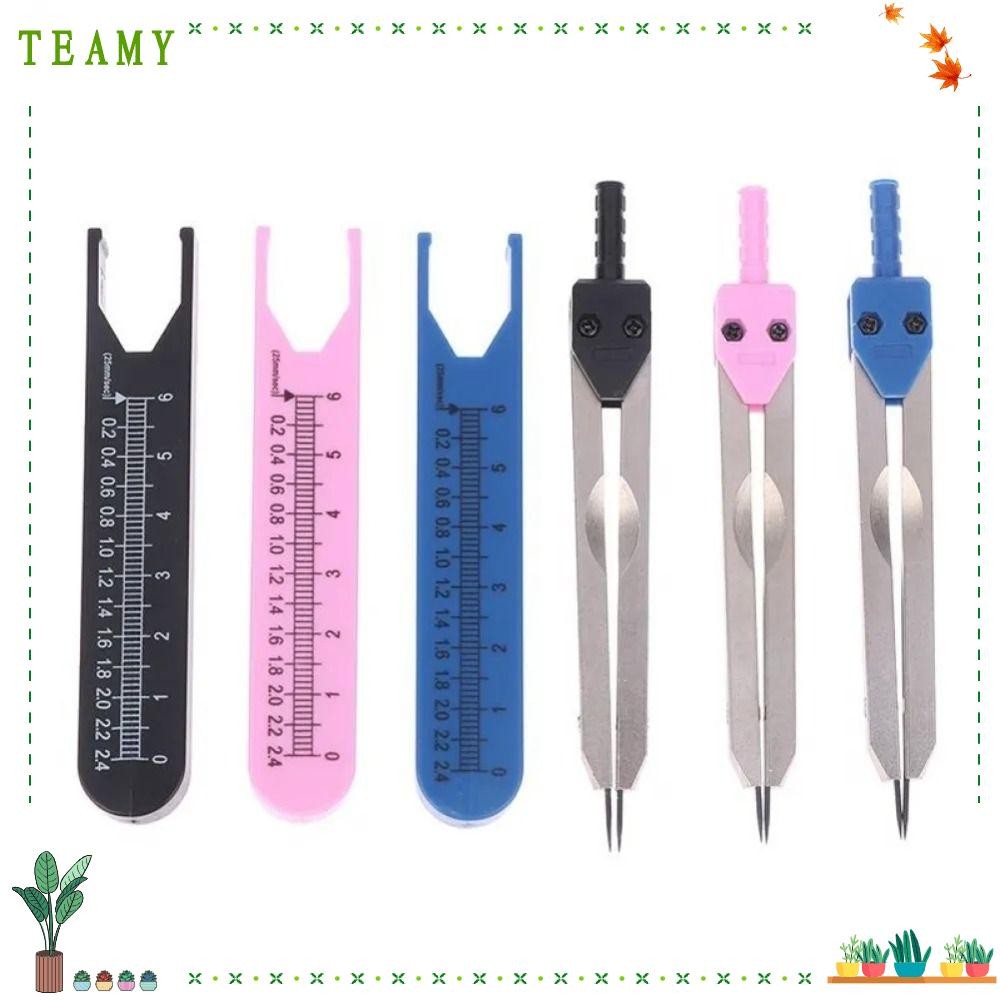 TEAMY Drafting Divider Measuring Tool, Plastic with scale ECG Calipers ...