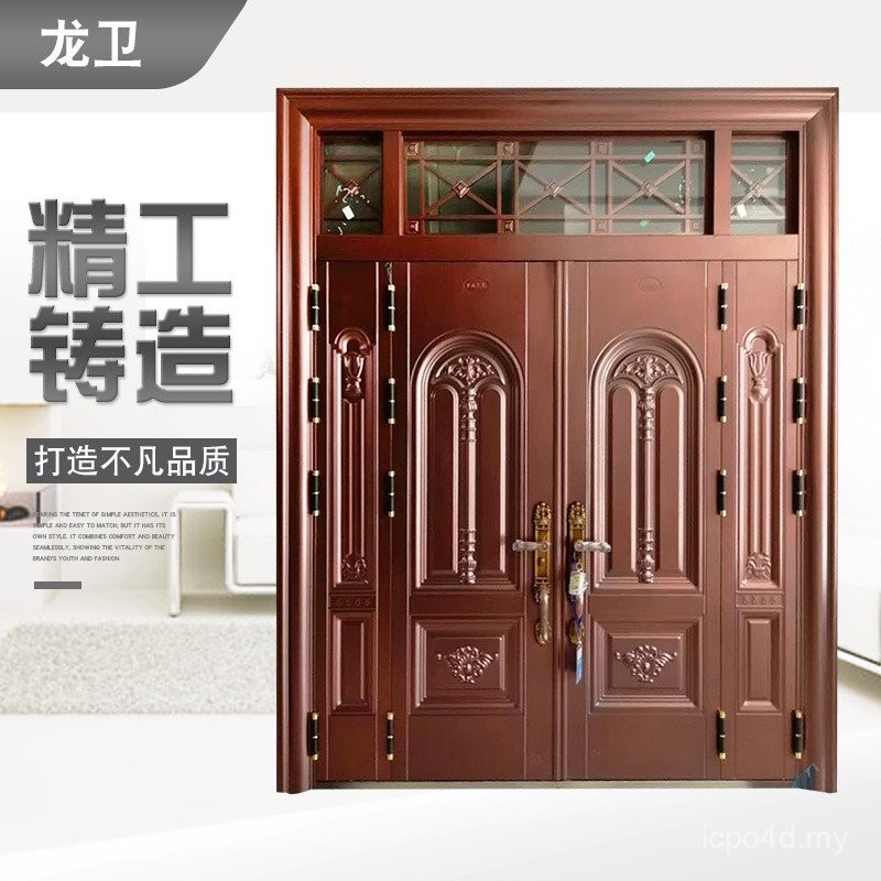 Gaya pelbagai jenis aloi zink aloi tembaga asli pintu rata pintu besar ...