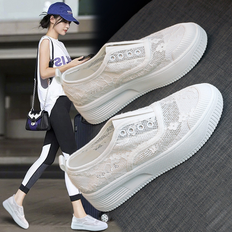 Kasut nelayan saiz besar wanita 2024 gaya baru renda mesh boleh ...