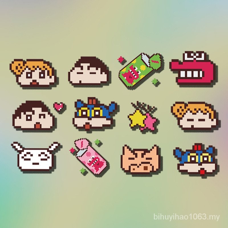 Car Sticker Unique Pixel Crayon Shin-Chan Avatar Anime Cartoon Image ...