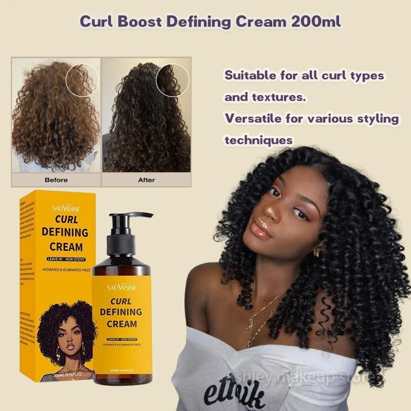 SAUVASINE Curl Boost Defining Cream 200ml Lightweight Curl Defining ...