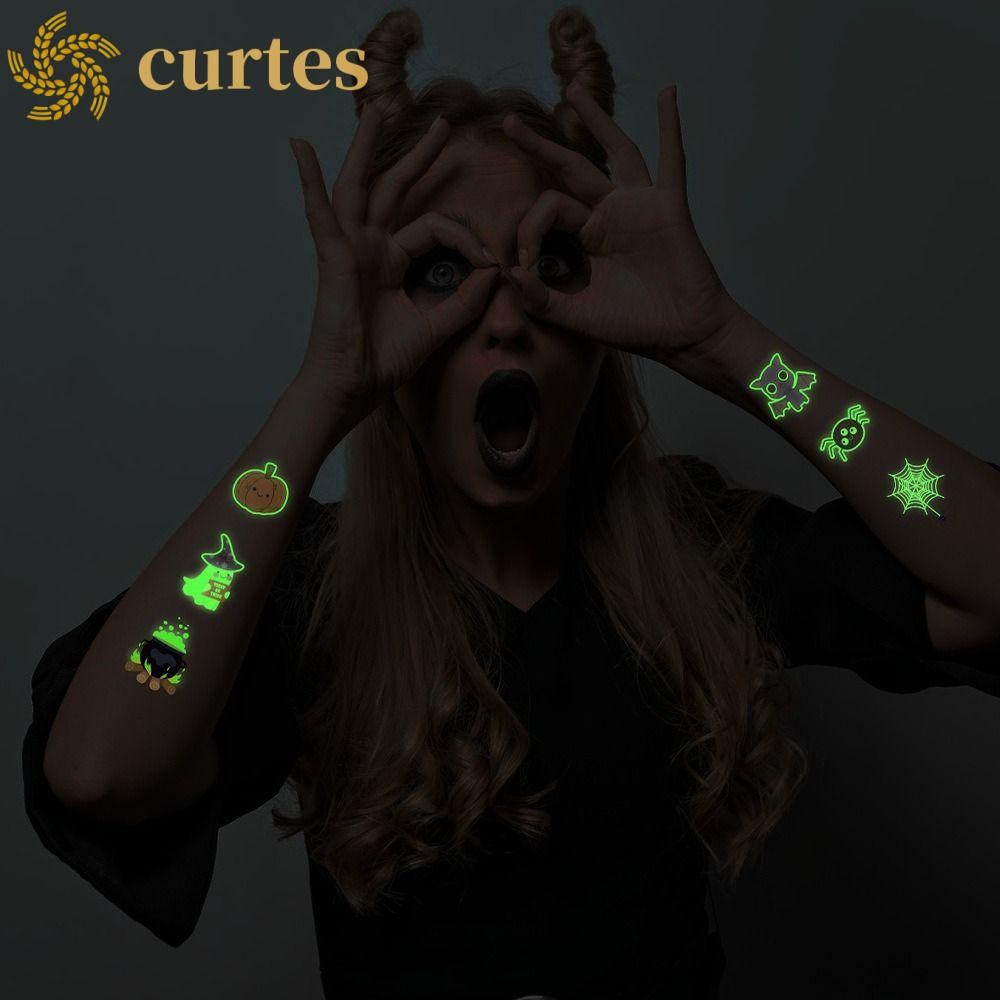 CURTES 10 pcs Halloween Decoration Stickers, Waterproof Fluorescence ...