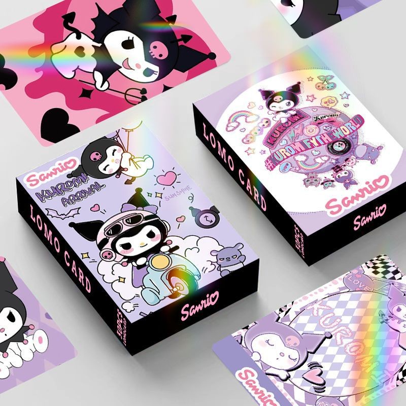 Laser Flash Card Kuromi Double-Sided 30 Photo Cards LOMO Card Boxed ...