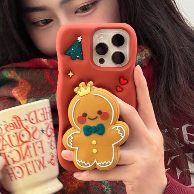 【Gingerbread man】So Cute Christmas Gift Popsocket Soft Case For Apple ...