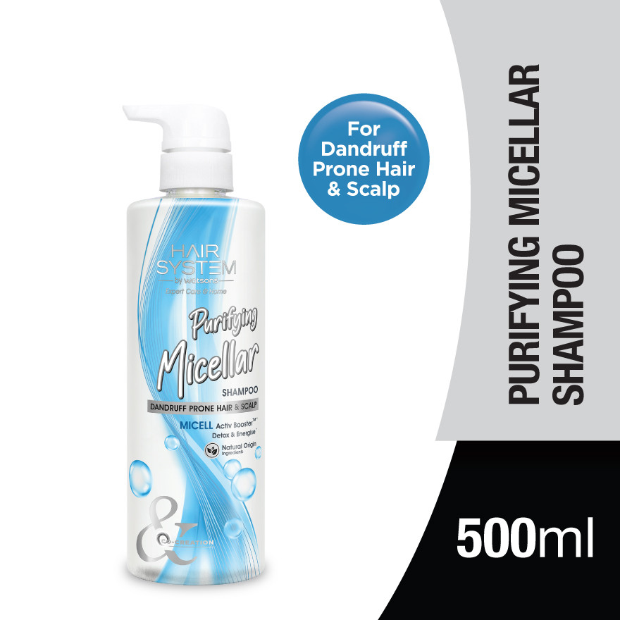 HAIR SYSTEM BY WATSONS Micellar Botanical Purifying Shampoo 500ml ...