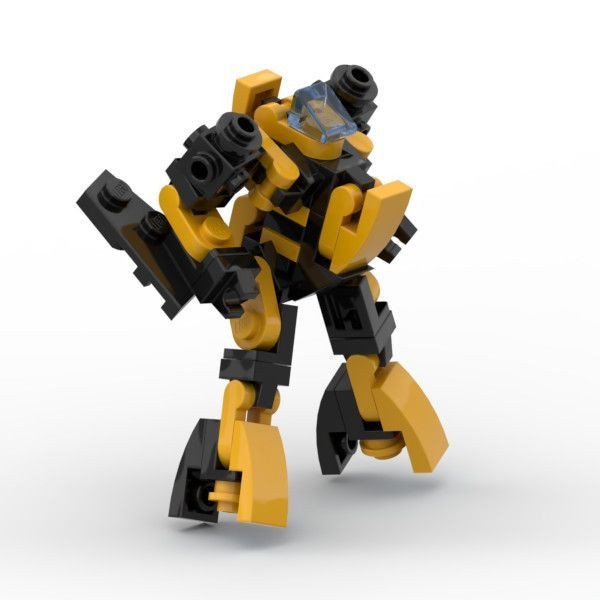 Lego Robot Mini MOC Small Transforming Mecha Outer Bone Series Robot ...