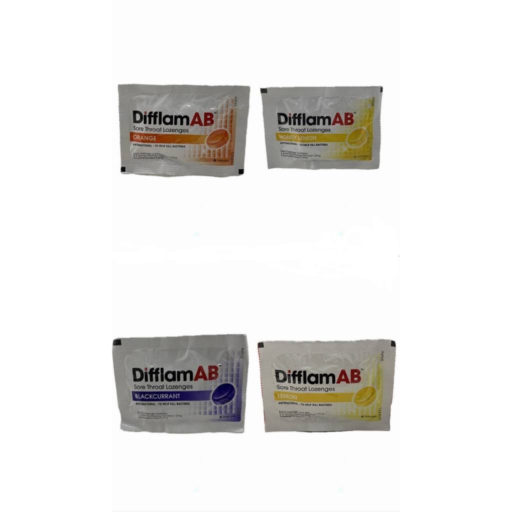 DIFFLAM AB SORE THROAT LOZENGES 6'S (EXP:11/2025) HONEY LEMON | LEMON ...