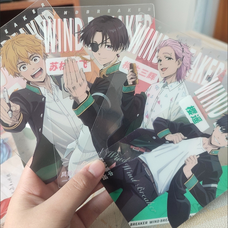 4Pcs/Lot WIND BREAKER Pvc Transparent Card Photo Props Diy Card Anime ...