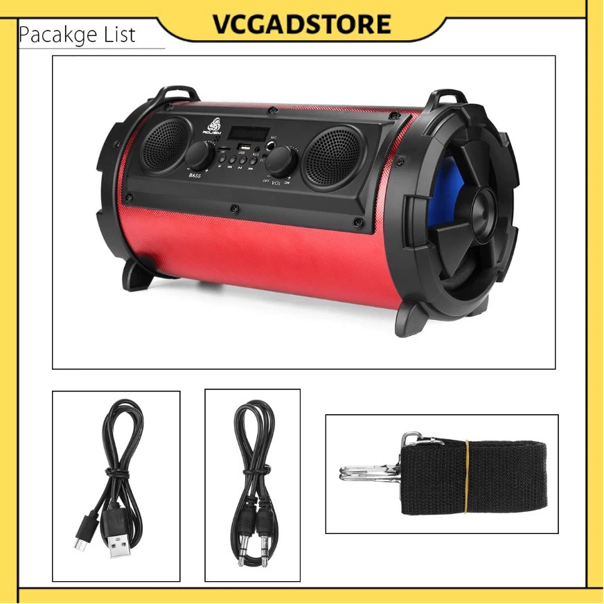 BOOMBOX SUPER BASS Speaker Bluetooth Portabel Luar Ruangan Subwoofer ...