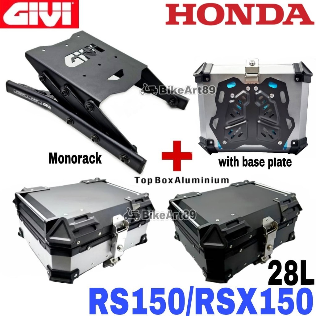 GIVI Monorack Honda RS150 RSX150 RS-X 150 Top Box Aluminium 28L 28 ...