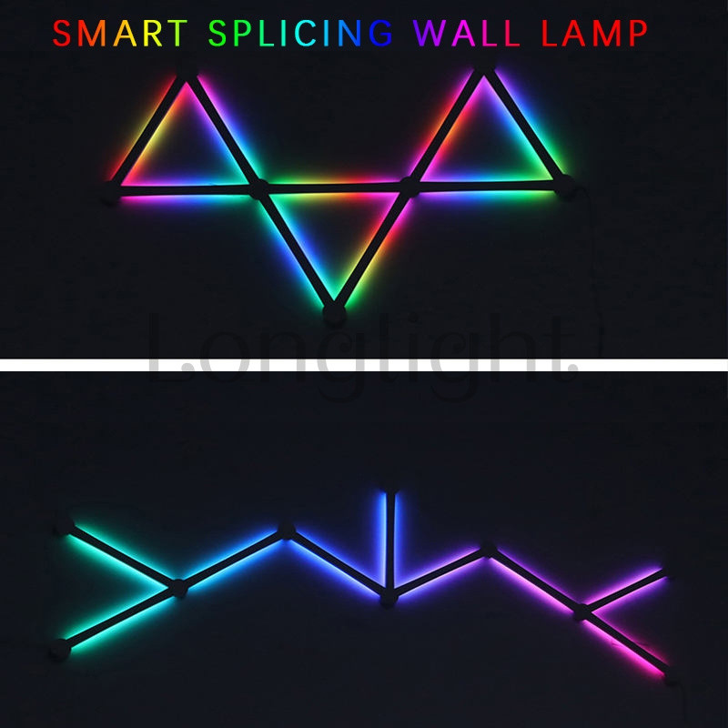 Smart DIY RGB LED Spicing Wall Lamp with Remote Control & APP, Sync ...