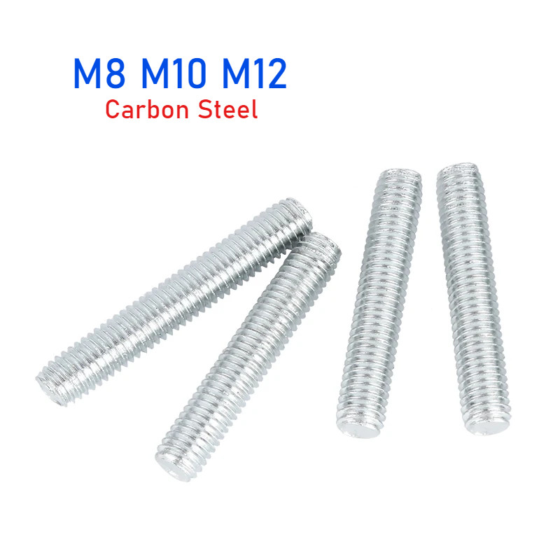 M8 M10 M12 Galvanized Carbon Steel Full Thread Rod Screw Rod Headless ...