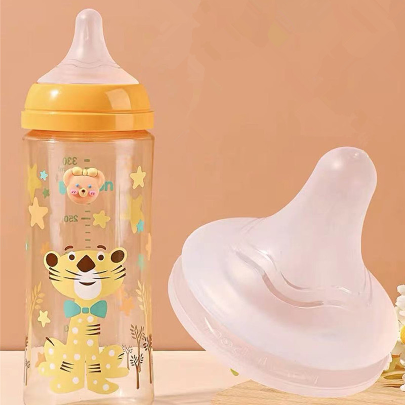 5cm Wide Neck Nipple Baby Feeding Bottle Replacement Teats Liquid Silicone Frosted Nipple Anti ...