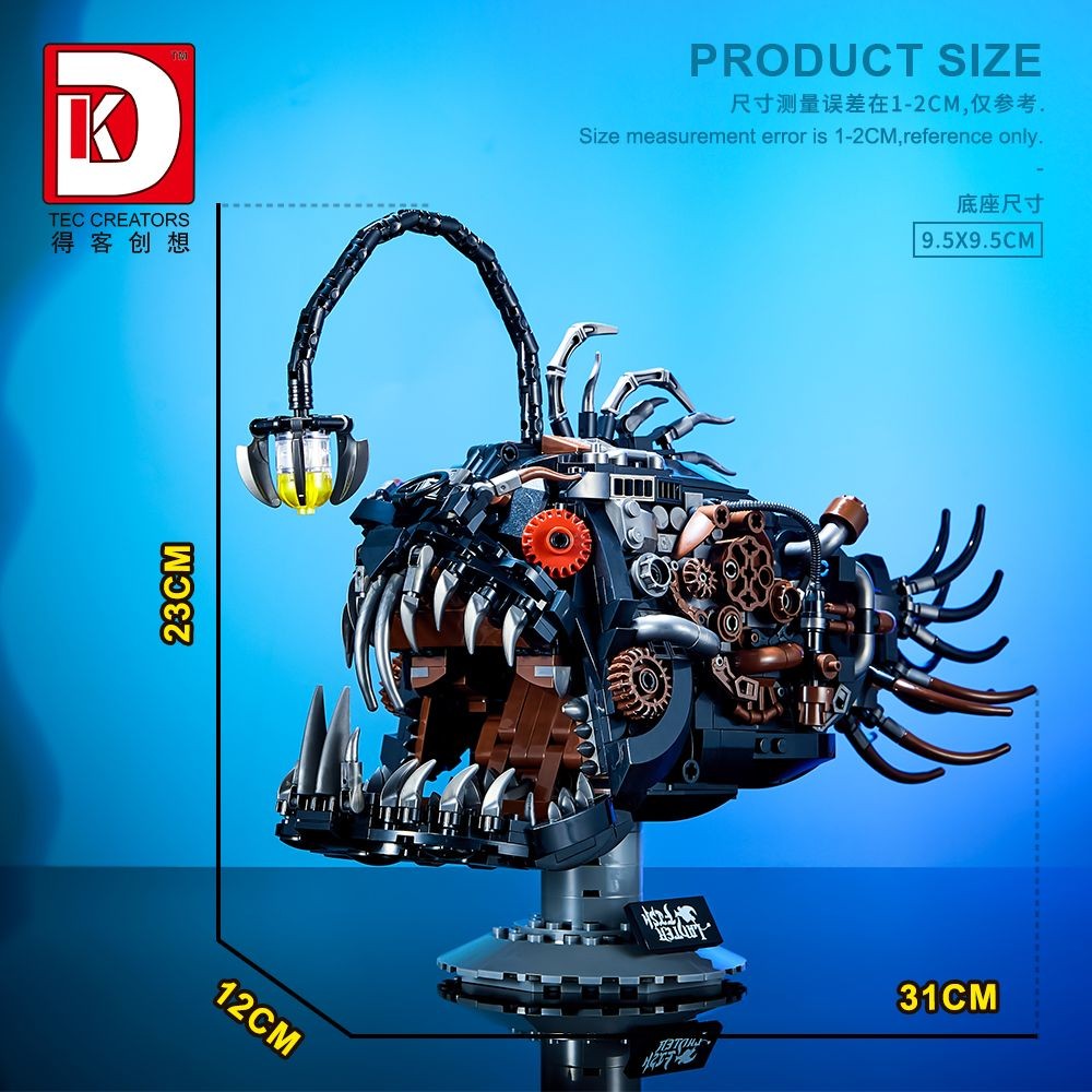 Compatible with LEGO mechanical lantern fish assembly model mecha ...