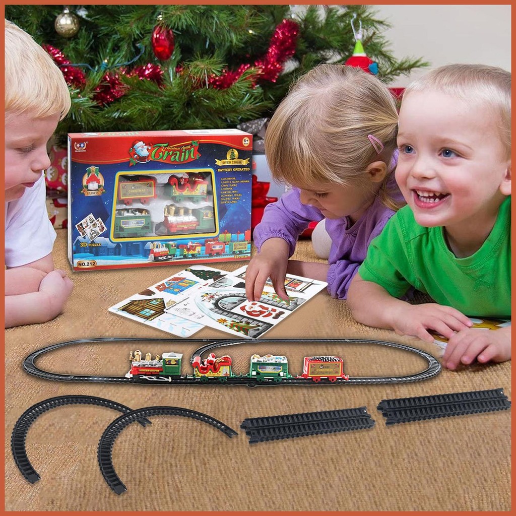 Train Set Train Set Toys Railway Kits with Locomotive Train Carriages ...