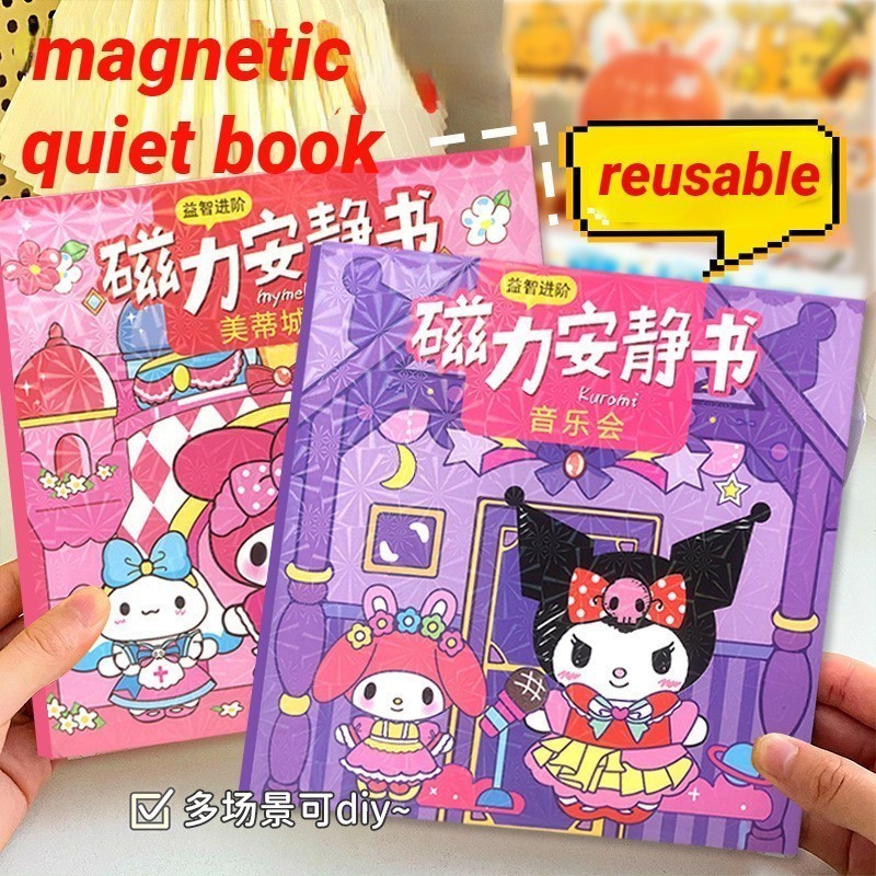 Sanrio New Magnetic Quiet Book Cartoon Cutting-Free DIY Quiet Book ...