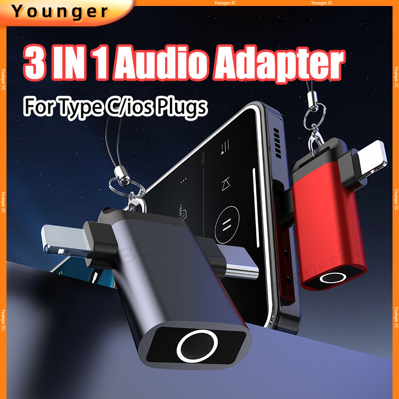 3 In 1 Listening OTG Adapter Type C/ios To 3.5mm Connector Digital ...