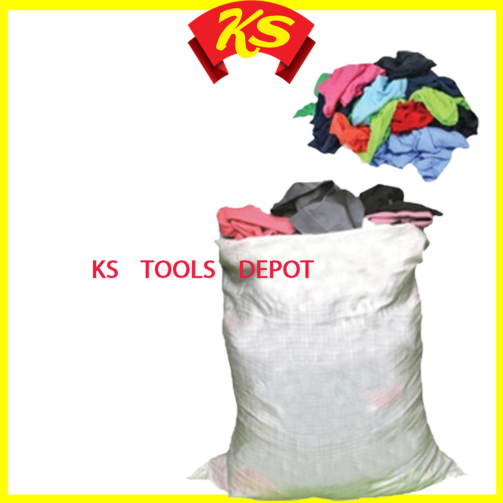 18kg/Bag Loose Cotton Rags / Kain Buruk / Loose Cut Cloth / Loose Rag ...