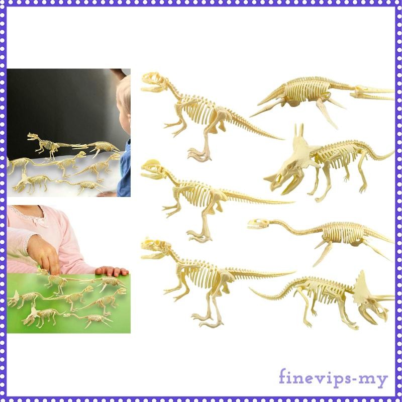 [FinevipsMY] Dinosaur Skeleton Models Dinosaur Fossils Figurines PVC ...
