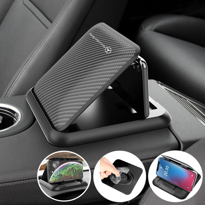 Mercedes Benz Car Center Console Carbon Fiber Phone Holder GPS Holder ...