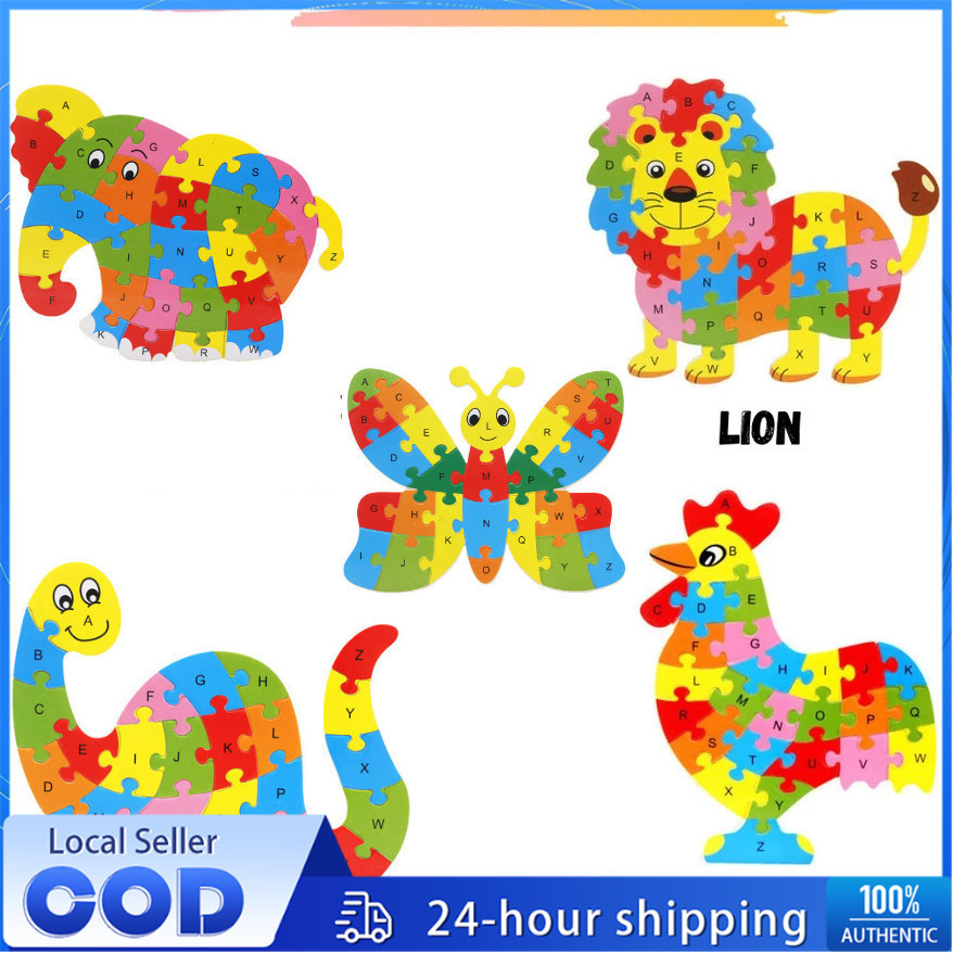 ABD Puzzle For Kids English Alphabet Animal Puzzle Baby Toddler Early ...