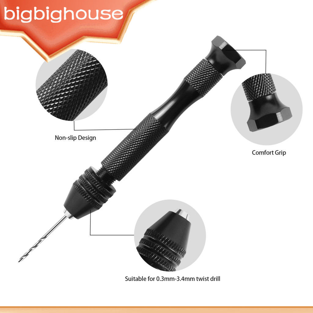 1/2/3 Manual Drill Carpenter Equipment Woodworking Keyless Chuck ...