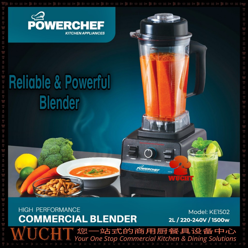 【WUCHT】1500w POWERCHEF Commercial Blender Kitchen Blender Bar Blender ...