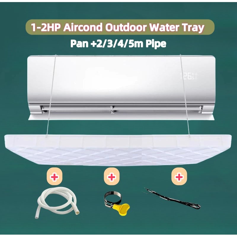 Aircond outdoor water tray Under Air Conditioner Water Tray with Drain ...