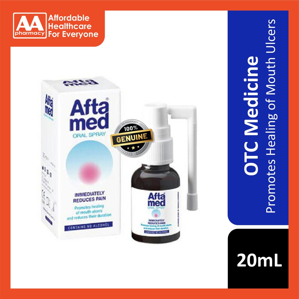 Aftamed Oral Spray 20mL (Promotes Healing of Mouth Ulcers) | Shopee ...