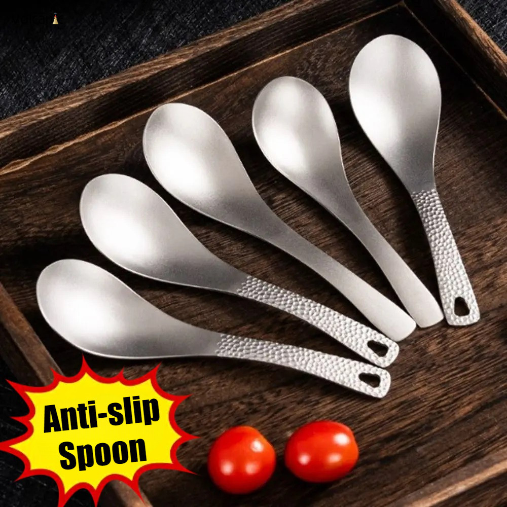 Ultralight Stainless Steel Anti-slip Spoon Retro Stainless Steel ...