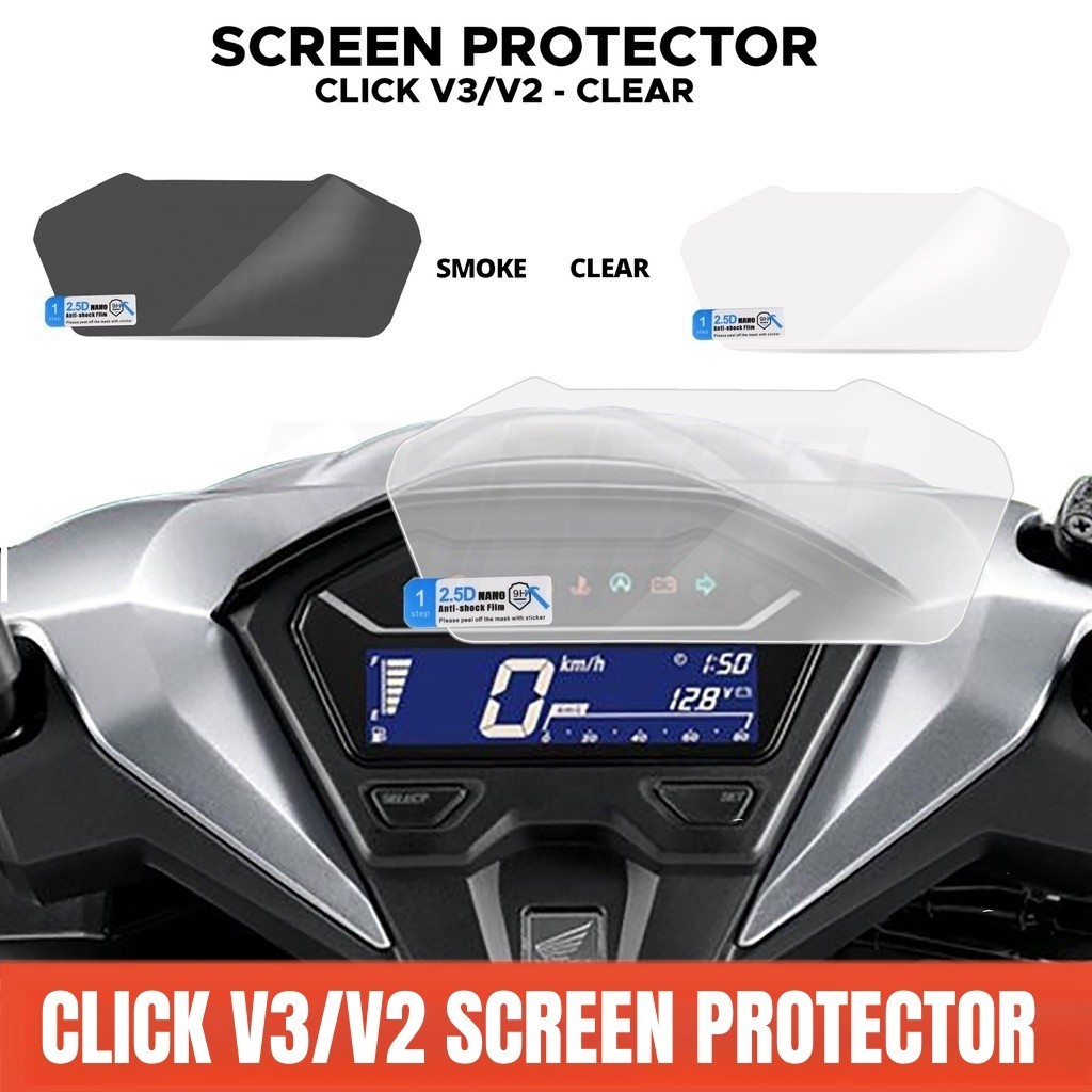 HONDA CLICK V3 CLICK V2 SPEEDOMETER GAUGE SCREEN PROTECTOR 9D | Shopee ...