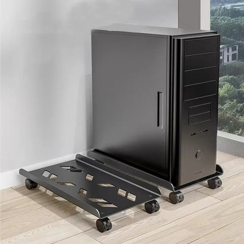 Mobile Computer Tower Rack CPU Rack with Locking Wheel Rolling Desktop ...