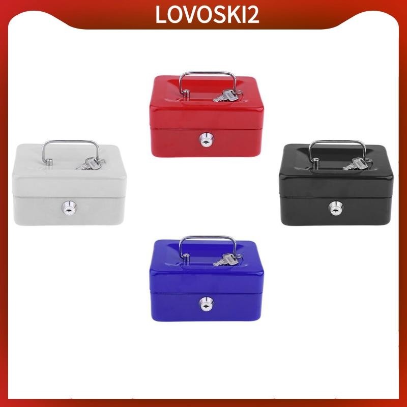 [LovoskiacMY] Petty Cash Box Metal Security Money Safe Tray Holder Key ...