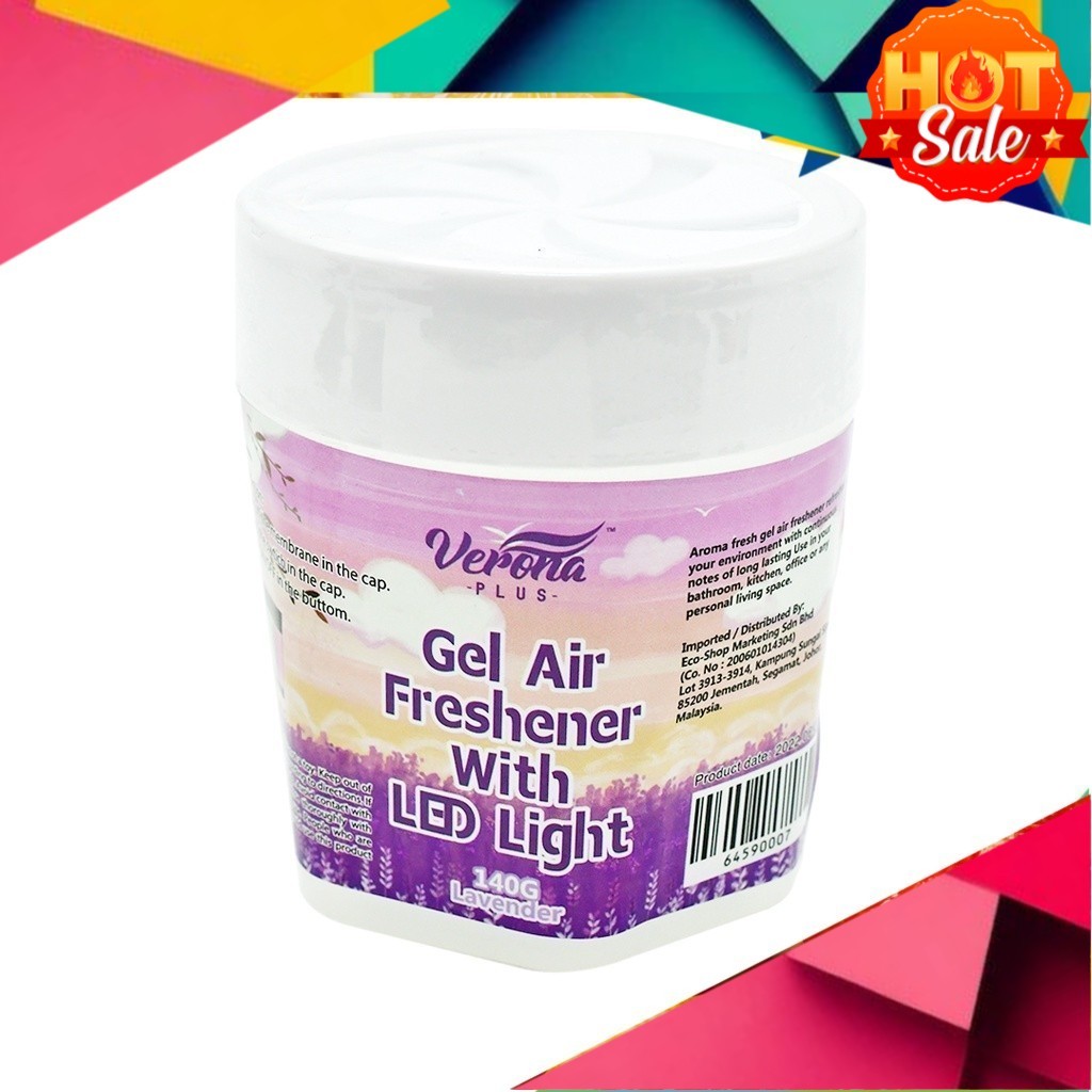 Gel Penyegar Udara Berlampu, Plus Lavender Gel Air Freshener With LED ...
