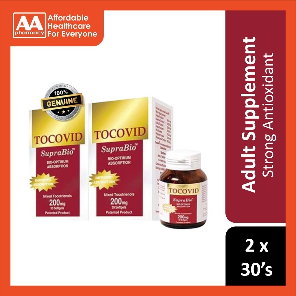 Tocovid SupraBio Mixed Tocotrienols 200mg Softgel 2x30's | Shopee Malaysia