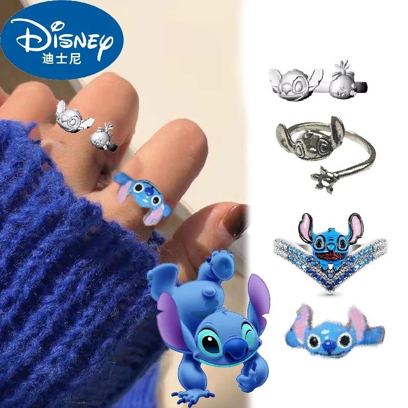 Disney Anime Stitch Rings Kawaii Lilo & Stitch Adjustable Ring Cartoon ...