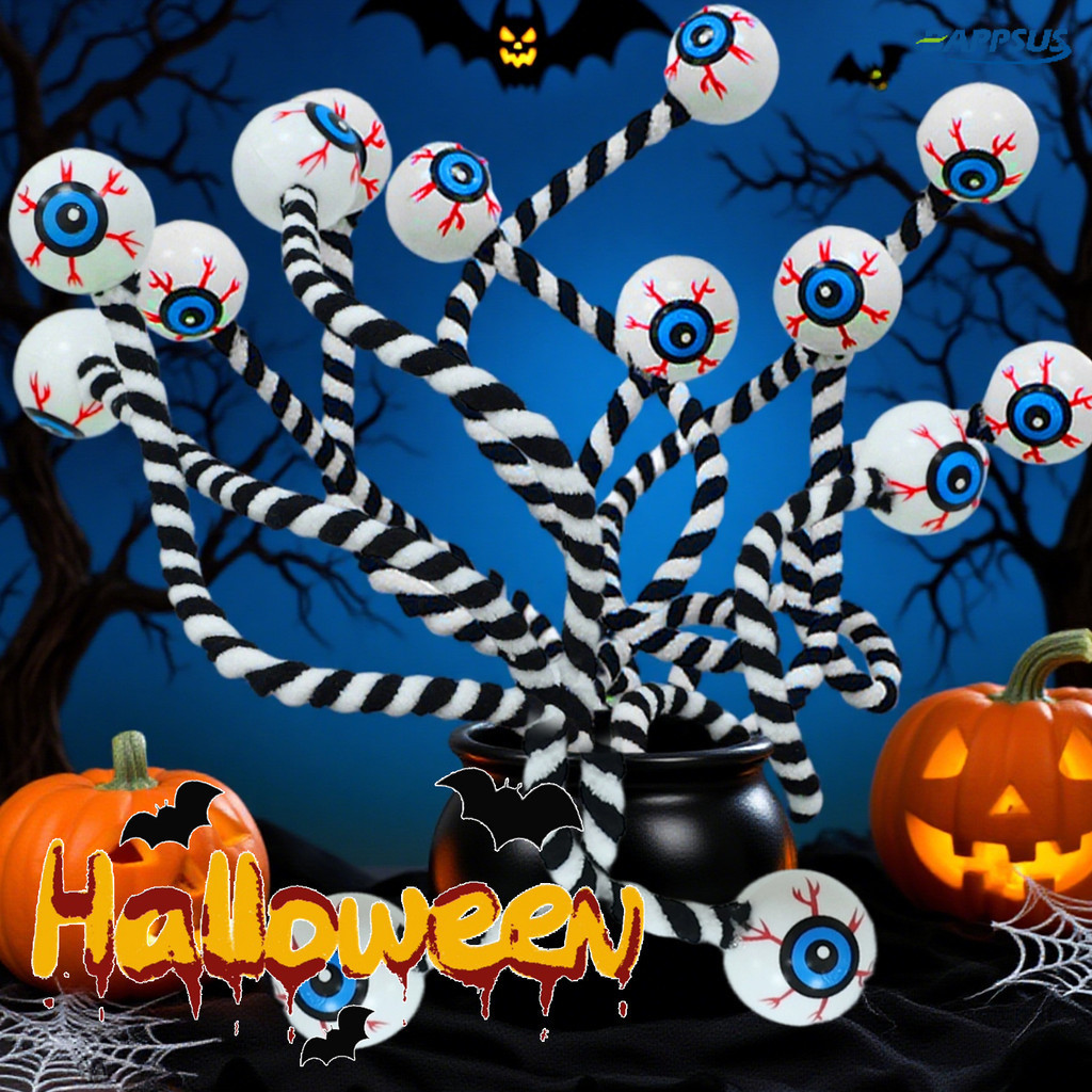 Realistic Halloween Eye Decorative Props - Horror Black and White ...
