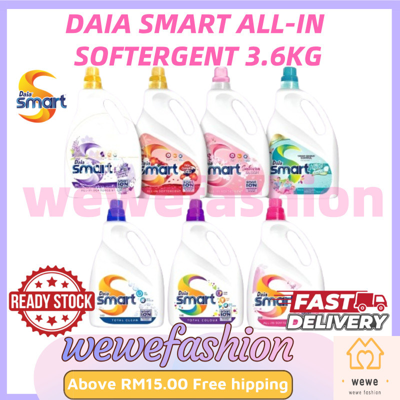 【READY STOCK】Daia Smart All-In Softergent Liquid Detergent 3.6kg ...