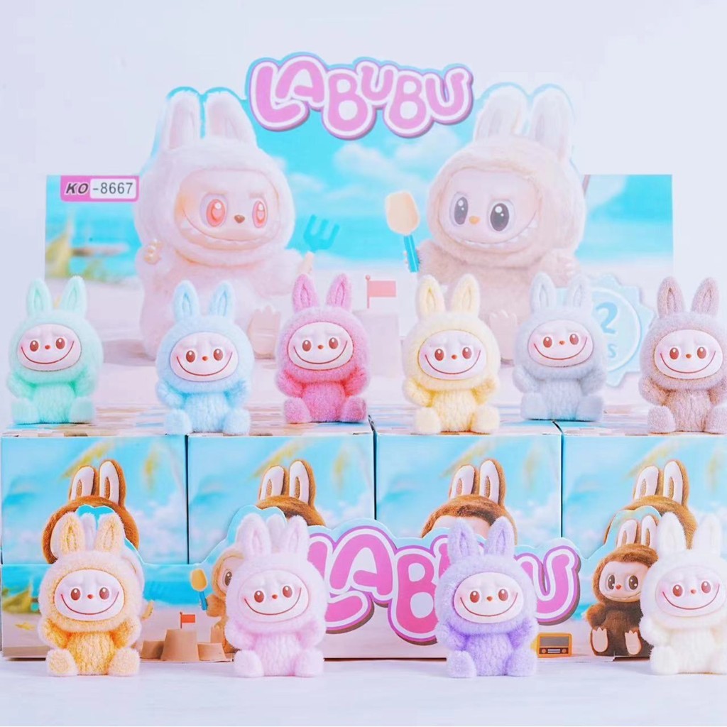 Action Figurines Labubu Plush Standing Sitting Labubu Doll 12Pcs ...
