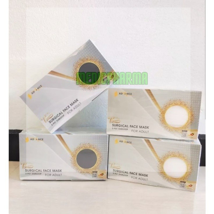 Advance Surgical Face Mask 50 Pcs (Blue/White/Black) | Shopee Malaysia