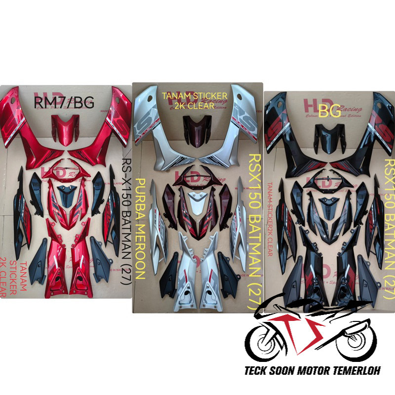 COVERSET TANAM (HLD Racing) HONDA RSX 150 RSX150 RSX BATMAN (27 ...
