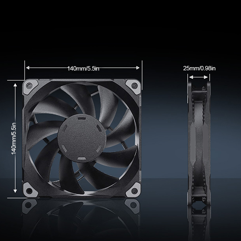 PC Case Fan 4-Pin PWM Cooling Fan Silent CPU Cooler for Computer Cases ...