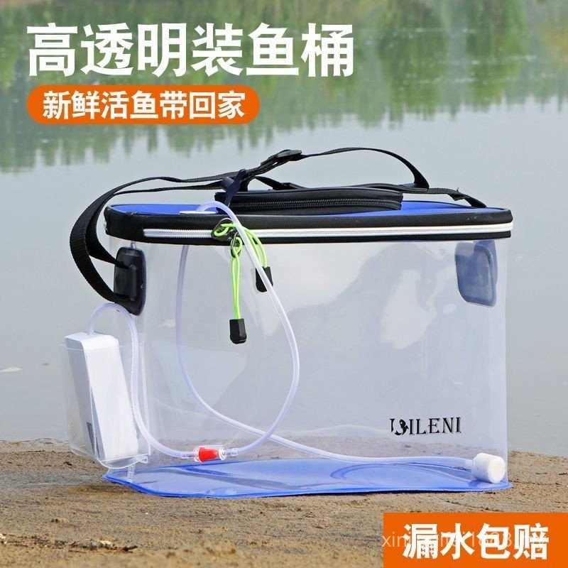 Eva Transparent Fishing Barrel Fish Barrel Live Fish Barrel with Rope ...